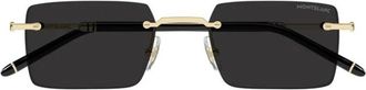 Montblanc Montblanc, Homme, Accessoires, Jaune, Taille: 53 MM Mb0482S 001 Lunettes de soleil