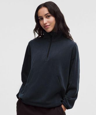 lululemon Haut demi-zipp&eacute; Long pour Femmes - Bleu - Taille S