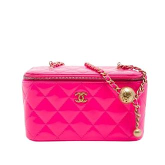 Chanel Sac bandouli&egrave;re mini matelass&eacute; en cuir verni Pre-owned - Femme - Pre-owned - Rose - Taille: ONE Size