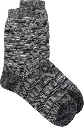 Missoni Femme, Accessoires, Gris, Taille: ONE Size Chaussettes en coton Zig-Zag