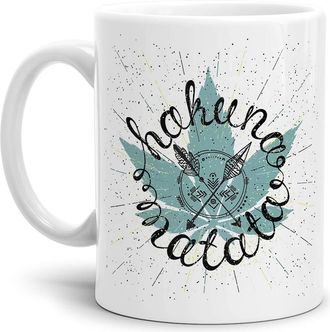 Tassendruck Tasse mit Spruch Hakuna Matata - Kaffeetasse/Mug/Cup - Qualität Made in Germany