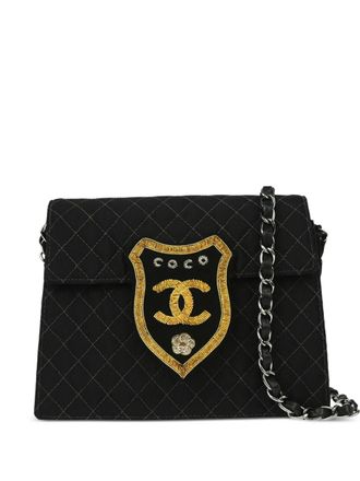Chanel sac porté épaule Emblem (2005) - Noir