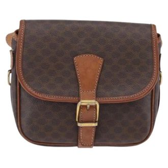 Celine Sac bandouli&egrave;re Pre-owned Vintage Macadam en toile - Femme - Pre-owned - Brun - Taille: ONE Size