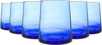 Nicola Spring Merzouga Recycelte Glas Turler - 260ml - Blau - 6. Packung