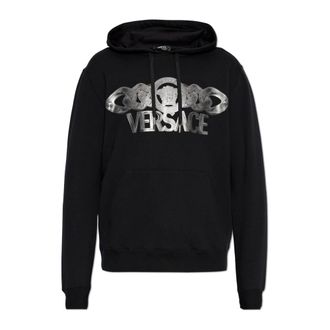 Versace Sweatshirt mit Logo - - Sweatshirts & Hoodies - Herren - Schwarzk - S