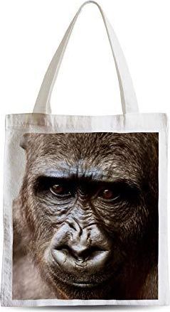 Fabulous Grand Sac Shopping Plage Etudiant Gorille Photo Gros Plan Visage Animal Nature Vie Sauvage
