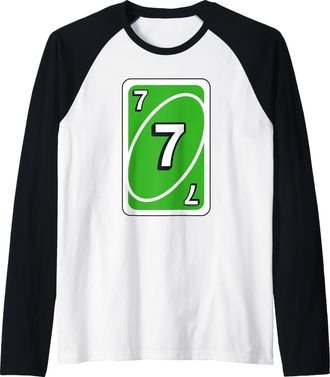 Uno Halloween Green 7 Karte Raglan