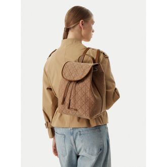 Calvin Klein Rucksack Calvin Klein Emblem Aop Jacquard LV04F3536G Braun