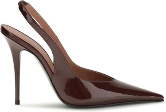 Amina Muaddi Escarpins Slingback Anok 105 - Femme - Chaussures - Rouge - Taille: 41 EU