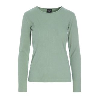 Bitte Kai Rand Femme, Tops, Vert, Taille: 42 FR Haut &agrave; manches longues c&ocirc;tel&eacute; vert sauge