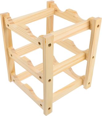 Soimiss Weinregal aus Massivem Holz Flaschen Praktischer Weinflaschenhalter Stabiler Weinaufbewahrungsst&auml;nder Modernes Design f&uuml;r K&uuml;che und Wohnzimmer