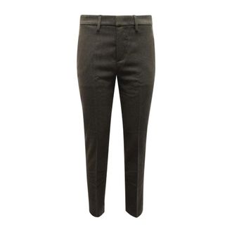 Dondup Gr&uuml;ne Wollmischung Auto-Hose - - Trousers - Damen - Gr&uuml;n - W28