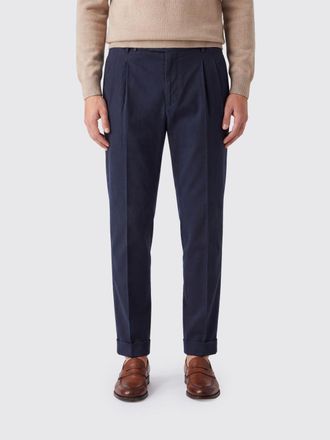 Pantaloni Torino Pantalon de tailleur slim fit en coton et laine vierge &agrave; pinces