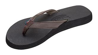 Rainbow Sandals Semelle sup&eacute;rieure en caoutchouc souple The Cottons pour femme avec sangle fusel&eacute;e, Expresso, 36 EU