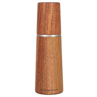 Cole & Mason Marlow Acacia Salzmühle Holz, Akazienholz, 18.5cm, Gewürzmühle, Traditionelle verstellbare Salzmühle mit Keramikmahlwerk, H322222