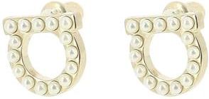 Ferragamo Femme, Accessoires, Jaune, Taille: ONE Size Gancini Earrings