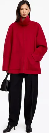 Arket Doubleface-Jacke Aus Wollmischung -Rot