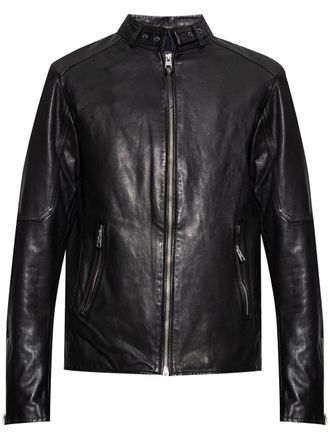 AllSaints veste Cora en cuir - Noir