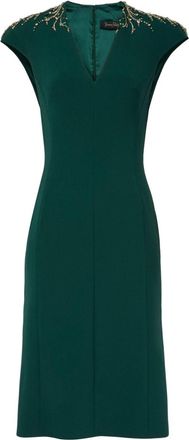 Jenny Packham Ardila Midikleid mit Kristallen - Gr&uuml;n