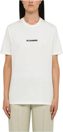 Jil Sander Femme, Tops, Blanc, Taille: 40 FR Collection de T-shirts et Polos élégants