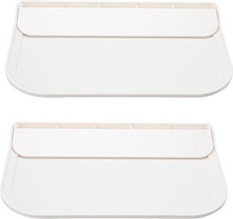 Holibanna 2 St&uuml;ck Faltbares Wandregal aus Kunststoff Selbstklebendes Schweberegal f&uuml;r Bad K&uuml;che Wei&szlig;es Aufbewahrungsregal ohne Bohren Platzsparendes Telefon und