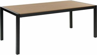 Beliani Gartentisch VERNIO 180 cm 90 cm Metall Braun / Schwarz
