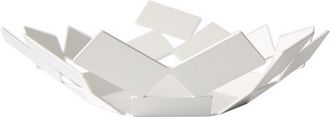 Alessi Edelstahl, La Stanza dello Scirocco, Korbschale weiß, 15 x 25 x 16 cm
