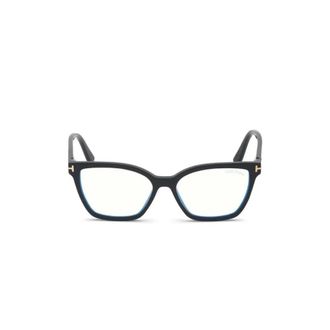 Tom Ford Lunettes &agrave; double clip anti-lumi&egrave;re bleue - Femme - Accessoires - Noir - Taille: 53 MM