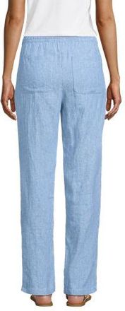 Lands End Relaxte Leinen-Schlupfhose, Damen, Größe:42 regular, Blau, Leinen, by Lands End
