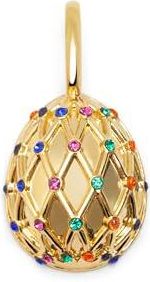 Singularu Charm Easter Egg Colors. Laiton avec un bain dor 18 carats et zirconias. Bijoux pour femme