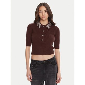 Pinko Poloshirt Emilia 105745 A2S4 Braun Regular Fit