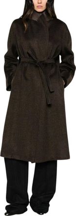 Max Mara Manteau ceintur&eacute; Mxtvista - Femme - Manteaux - Brun - Taille: 44 FR