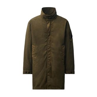 C.P. Company C.p. Company - Parka &agrave; de poisson avec capuche en serg&eacute; - Homme - Manteaux - Vert - Taille: M
