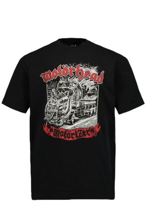 JP1880 Herren gro&szlig;e Gr&ouml;&szlig;en &Uuml;bergr&ouml;&szlig;en Menswear L-8XL T-Shirt, Bandshirt, Mot&ouml;rhead, Halbarm, bis 8 XL schwarz 5XL 795981130-5XL