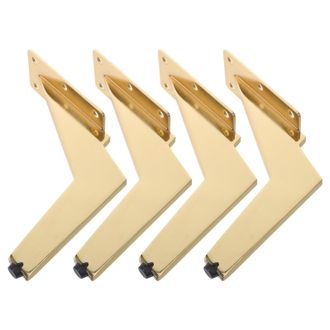 DOITOOL 4 St&uuml;ck Teiliges Metall m&ouml;belf&uuml;&szlig;e Hohe Seitlich Montierte Sofabeine mit Rutschfesten Pads Stabile Couchtisch Tv Schrank Beine Einfache DIY Installatio