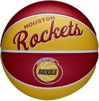 Wilson Mini-Basketball TEAM RETRO, HOUSTON ROCKETS, Outdoor, Gummi, Größe: MINI
