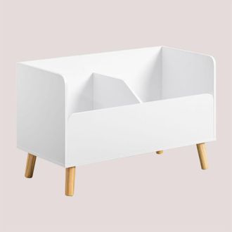 Sklum Coffre à jouets en MDF et bois de pin Tom Kids SKLUM Blanc
