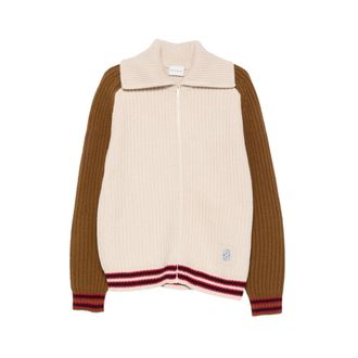 Dr&ocirc;le de Monsieur Le Cardigan Torsades Bicolore - - Knitwear - Herren - Beige - XL