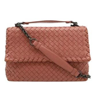 Bottega Veneta Sac bandouli&egrave;re Intrecciato Pre-owned - Femme - Pre-owned - Rose - Taille: ONE Size