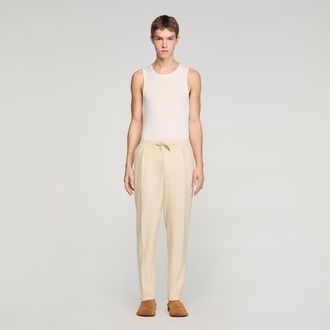 Sandro Pantalon droit &eacute;lastiqu&eacute;