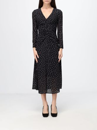Mar De Margaritas Robe midi florale en viscose avec manches longues et taille fronc&eacute;e
