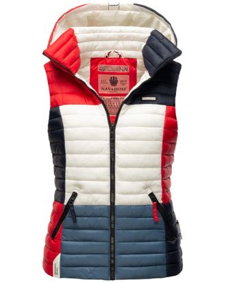 Navahoo Damen Weste Steppweste gesteppt Herbst Frühling Übergangsweste B880 [B880-Shad-Kulti-French-Gr.XS]