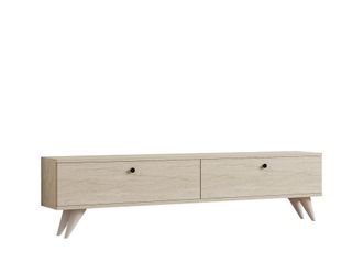Hanah Home Mobile Tv In Legno parlak - 160 X 25 X 40 Cm - Beige