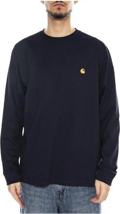 Carhartt Work in Progress Homme, Tops, Bleu, Taille: S L/S Chase T-Shirt