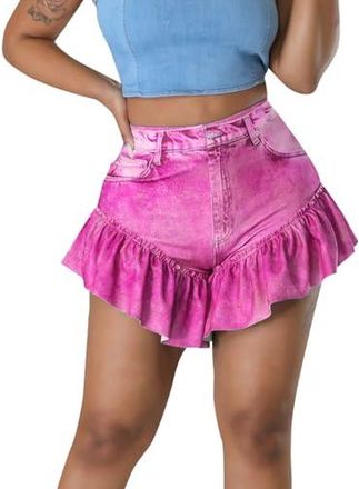 Generic Short en Cuir Taille Haute Shorts Fitness &Eacute;lastique Rembourr&eacute; Orange Seconde Paperbag Camel 4 Danse Survetement 52 Streetwear Mettre Rando Combishort 