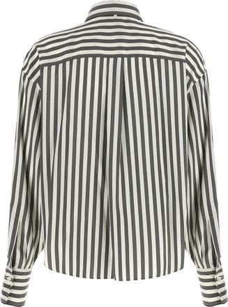 Brunello Cucinelli Striped Silk Blouse