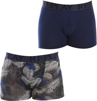 Replay Homme, Sous-vêtements, Multicolore, Taille: M Boxer en coton élastique confortable