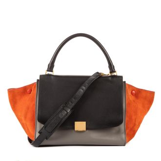 Celine Crossbody Bags - Medium Tricolor Trapeze - Gr. unisize - in Grau - f&uuml;r Damen