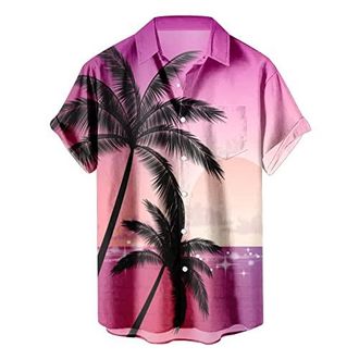 Generic Chemise hawa&iuml;enne &agrave; manches courtes pour homme, motif hawa&iuml;en, palmier, croisi&egrave;re, tropicale, golf, cara&iuml;bes, amusant, d&eacute;contract&eacute;, graphique, croisi&egrave;