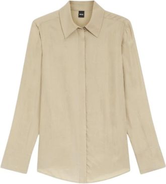 HUGO BOSS Femme, Blouses et Chemises, Beige, Taille: 46 FR Beruta2.275 Shirt